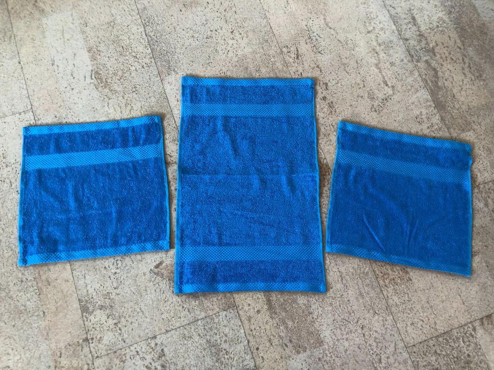 5-teiliges Frottée Handtuch-Set, Farbe blau "NEU" | Kaufen auf Ricardo
