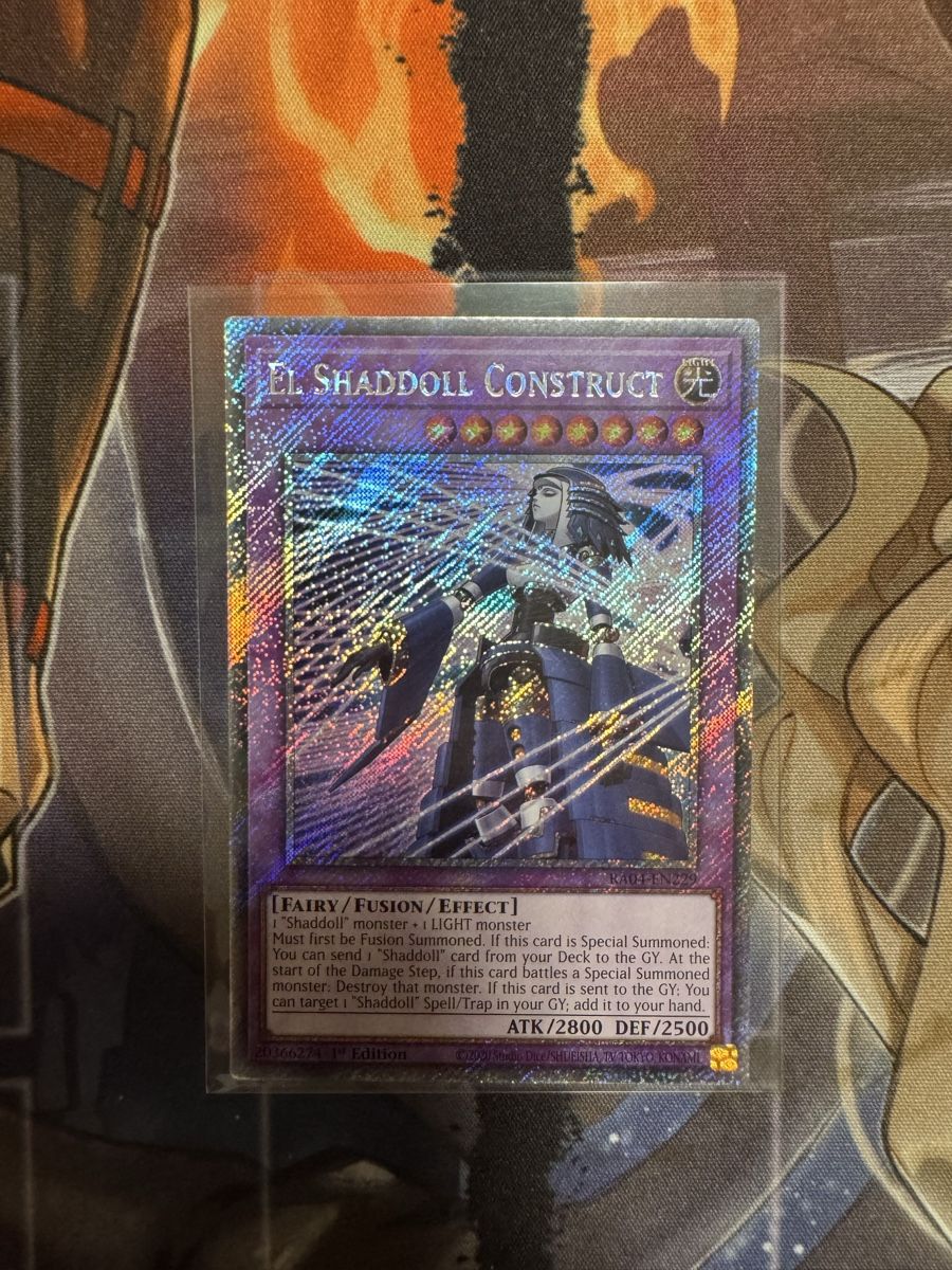 Yugioh EL SHADDOLL CONSTRUCT Platinum Secret Rare RA04 (Neu (gemäss ...