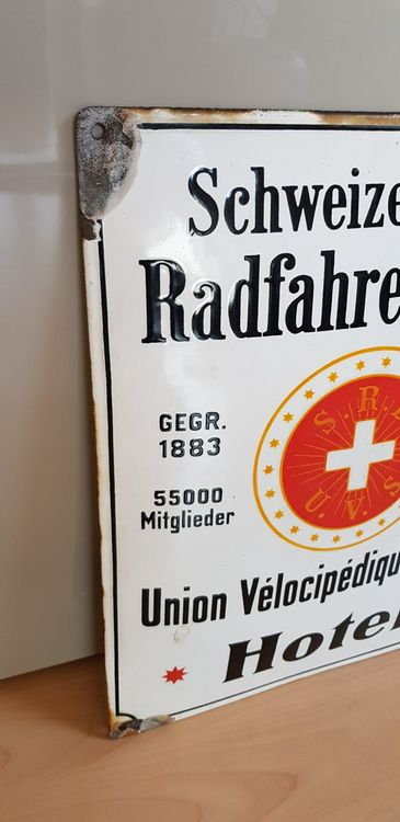seltenes Emailschild " Schweizerischer Radfahrer-Bund" | Kaufen auf Ricardo