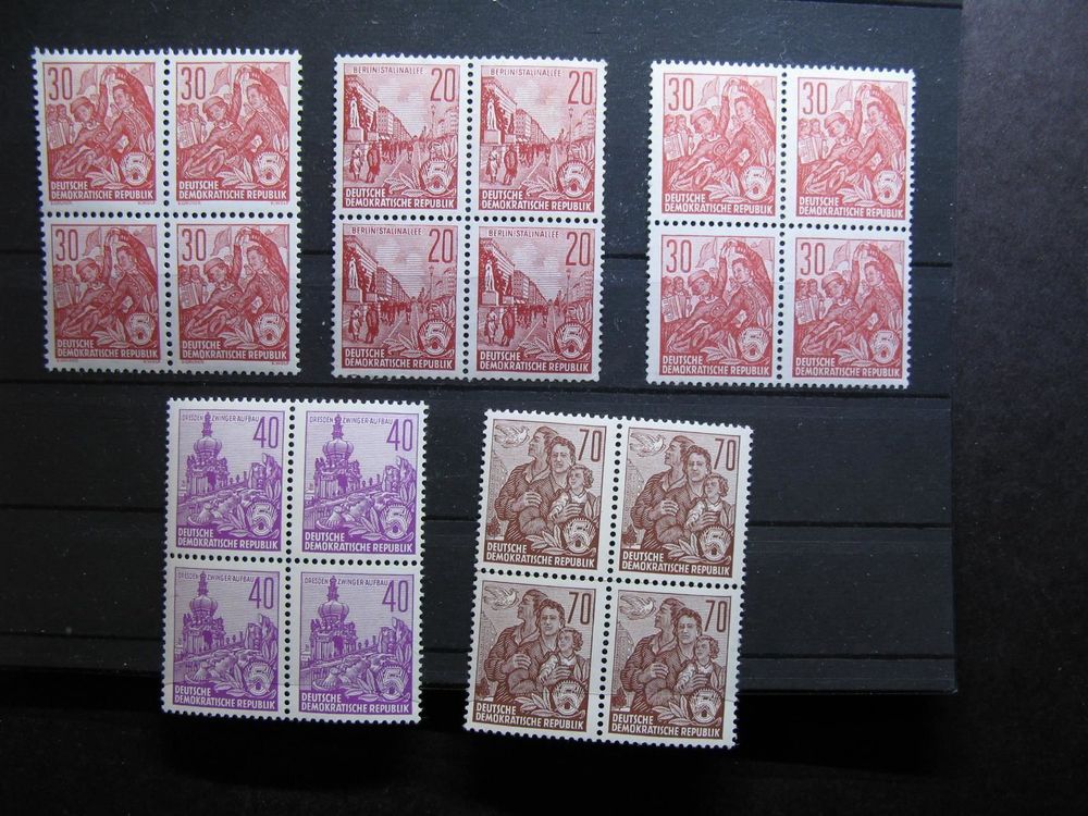 DDR 1957 Fünfjahresplan 4er Blocks** | Kaufen auf Ricardo