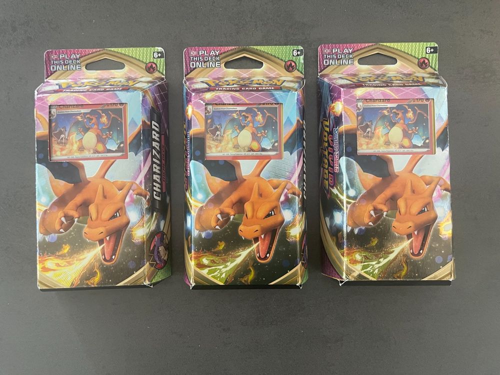 3x Pokemon VIVID VOLTAGE Theme Deck - CRACKED ICE CHARIZARD (Neu und ...