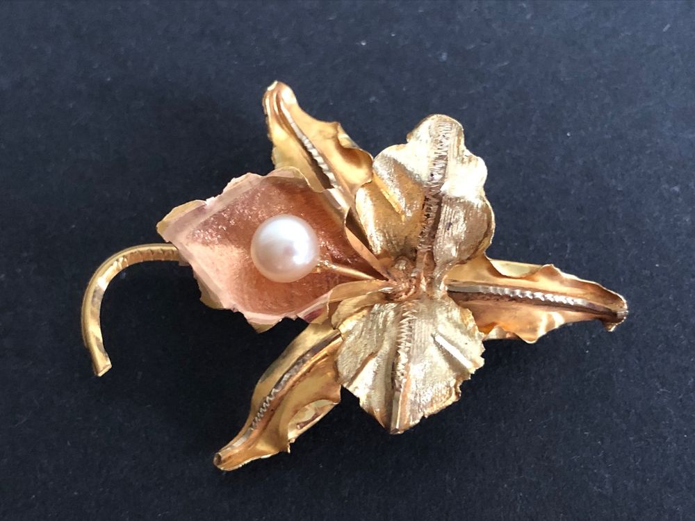 Gelbgold Brosche 18K, 750 | Kaufen auf Ricardo
