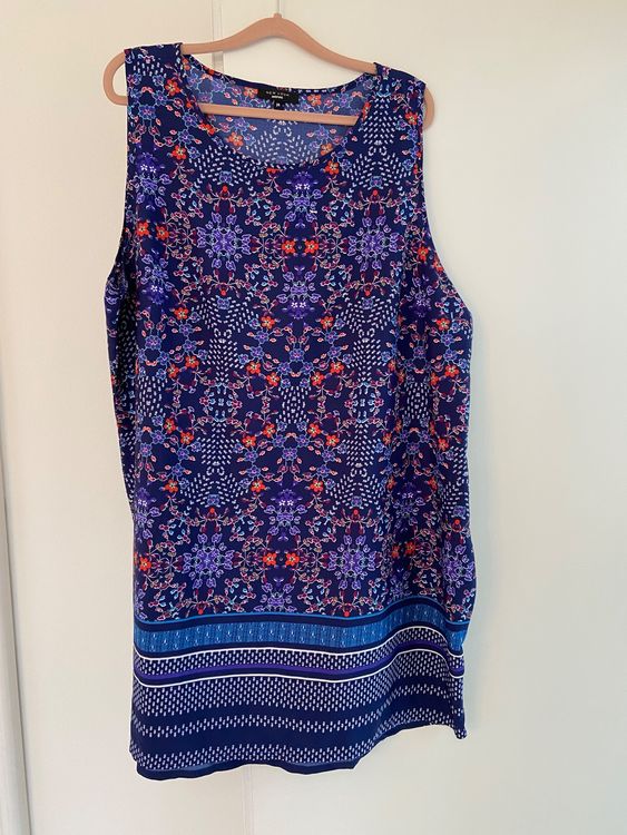 Sommerkleid Gr. 52 New Look Inspire blau gemustert luftig (Neu und ...