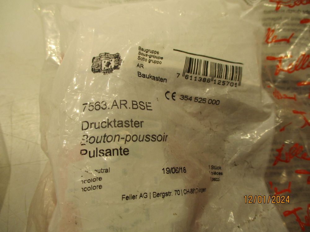 SCHALTERSET FELLER 7563.AR.BSE + 920-7560.FMI-FL.61 (Neu und ...