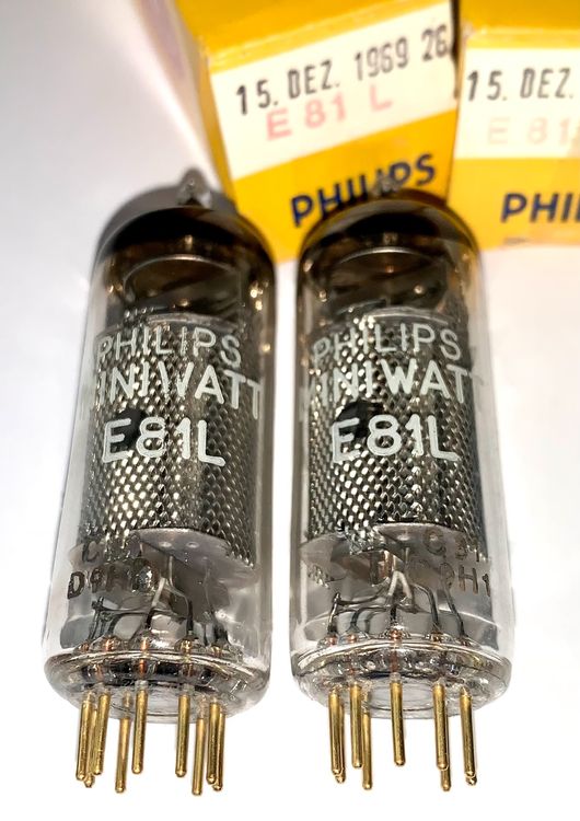 2 Röhren/Radioröhren E81L (Pentode/NF-Endstufe), NOS,Philips (Neu ...