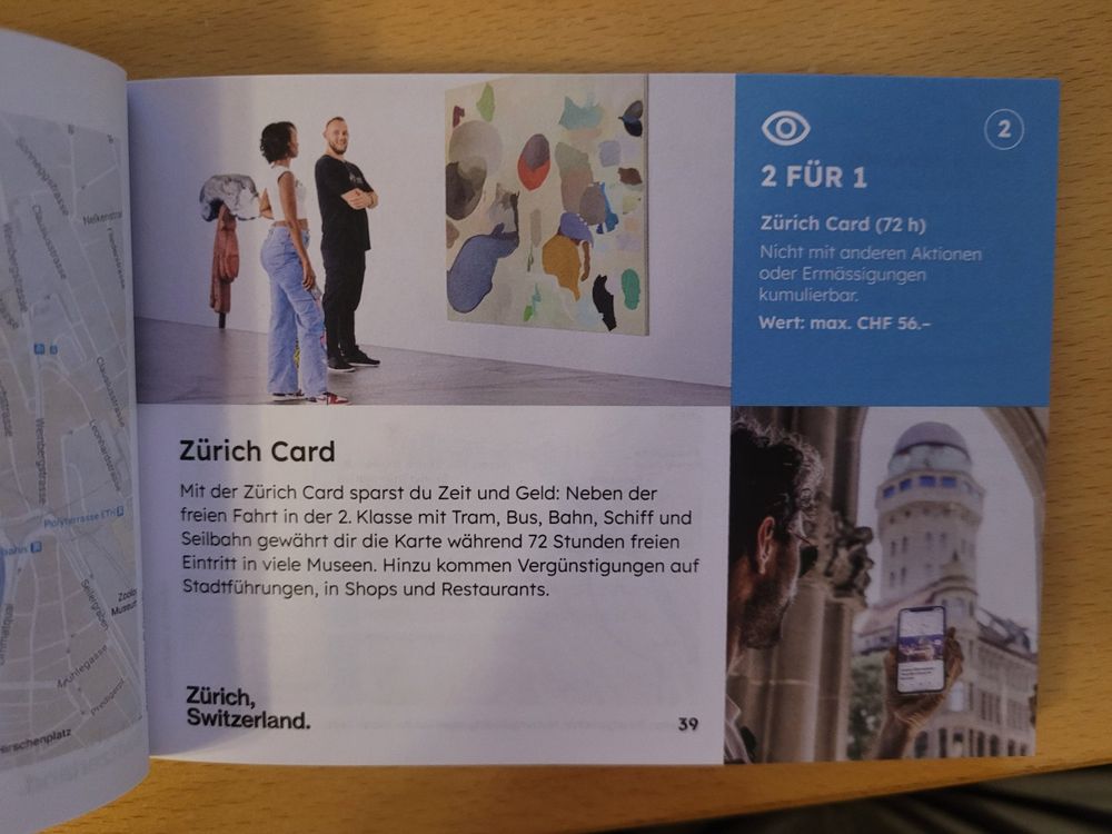 2 für 1 Zurich Card (Neu (gemäss Beschreibung)) in Yverdon-les-Bains für CHF 9 – mit Lieferung ...