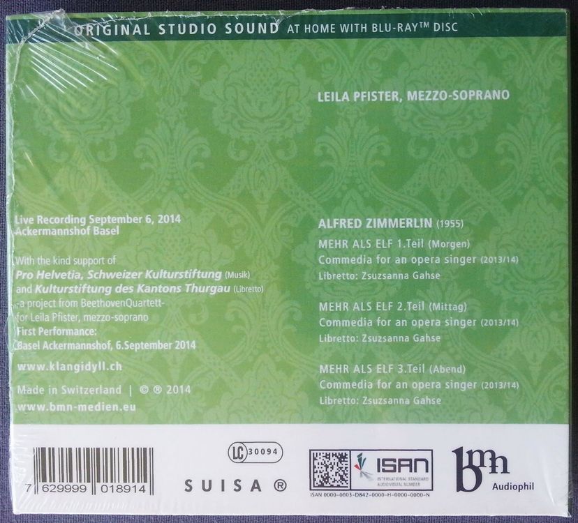 CD + Blu-Ray Leila Pfister, A. Zimmerlin (Neu und originalverpackt) in ...