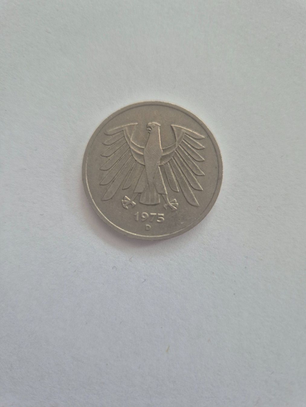 5 Deutsche Mark Münze, Jahrgang 1975! (Gebraucht) in Langendorf für CHF ...