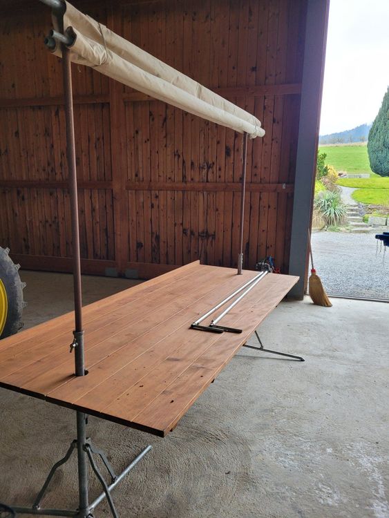 Marktstand Holz mit Sonnensegel 🍂🍂🍂 (Gebraucht) in Buch am Irchel für CHF 250 – nur Abholung auf ...