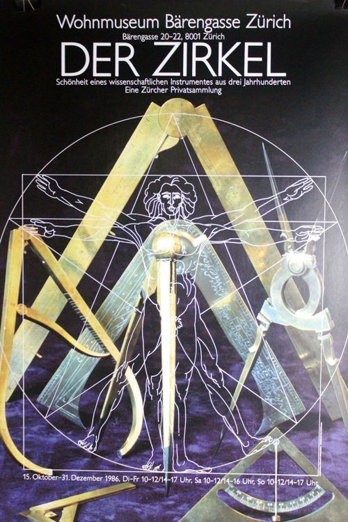 Plakat: DER ZIRKEL, Wohnmuseum Bärengasse, Zürich, 1986 | Acheter sur ...