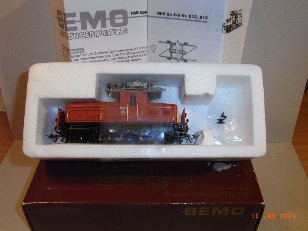 Locomotive analogique Bemo RhB Ge 2/4 213 brun-rouge | Kaufen auf Ricardo