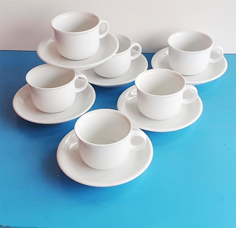 Thomas Trend weiss 6 Kaffeetassen Tassen mit Unterteller | Kaufen auf ...