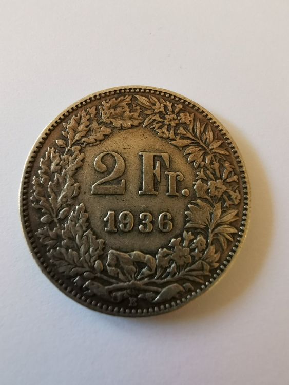 2 Franken 1936 (Gebraucht) in Zürich für CHF 7 – mit Lieferung auf Ricardo kaufen