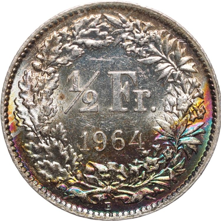 Schweiz Bundesmünze 1/2 Franken Regebogen 1964 | Kaufen auf Ricardo