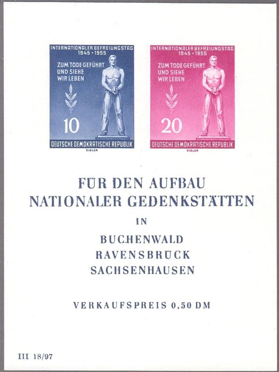 DDR Block 11 Nationale Gedenkstätten postfrisch ** (Neu (gemäss Beschreibung)) in Berlin für CHF ...