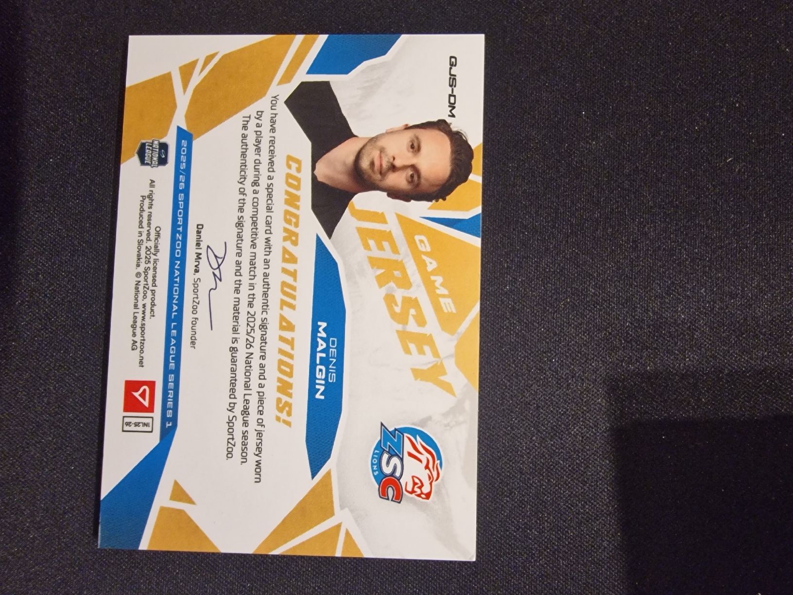 ZSC Denis Malgin 03/30 Game Jersey mit Unterschrift (Neu (gemäss ...