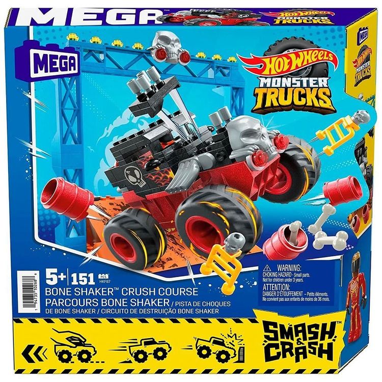 Mega HKF87 - Hot Wheels Monster Trucks Bone Shaker Crash Set (Neu und ...