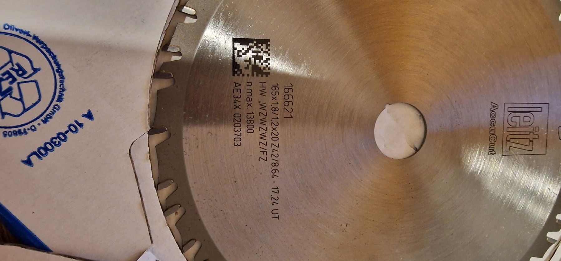 Neues Leitz Sägeblatt 165x1,8/1,2x20 z42 accucut (Neu (gemäss ...