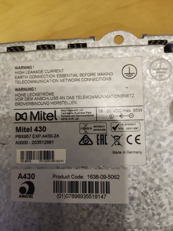 Mitel Aastra Telefonzentrale Mitel 430 | Kaufen auf Ricardo
