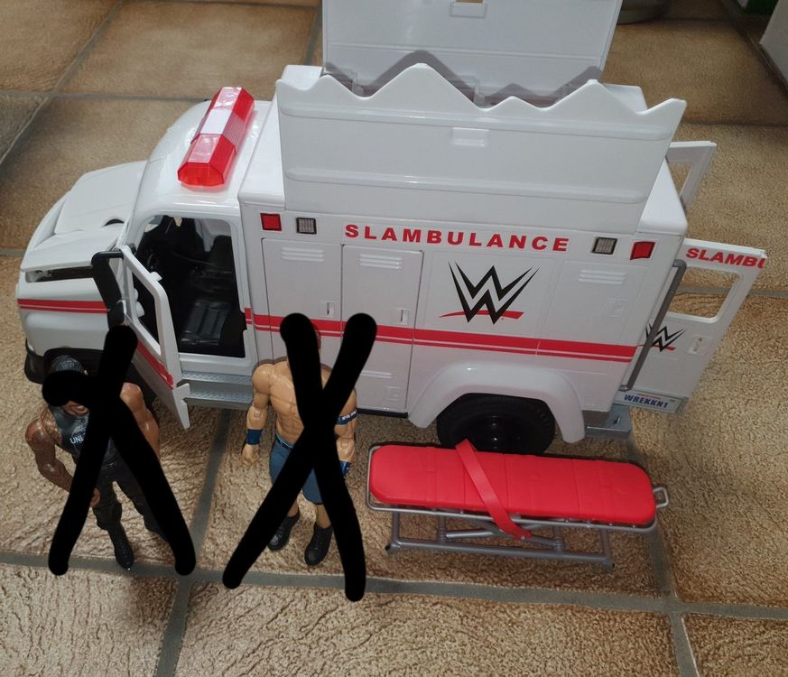 WWE Wrestling Figuren Zubehör Slambulance Krankenwagen (Gebraucht) in ...