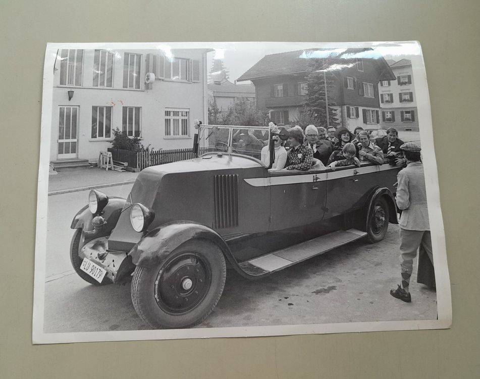 Altes Foto Photographie Oldtimer Postauto Car LU Autonummer (Gebraucht ...