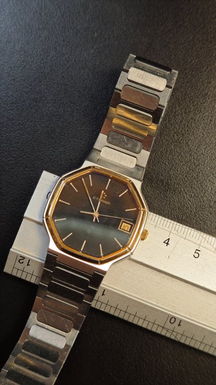 Eterna quartz quarz Uhr Armbanduhr Octagon DEFEKT Stahl (Defekt) in ...