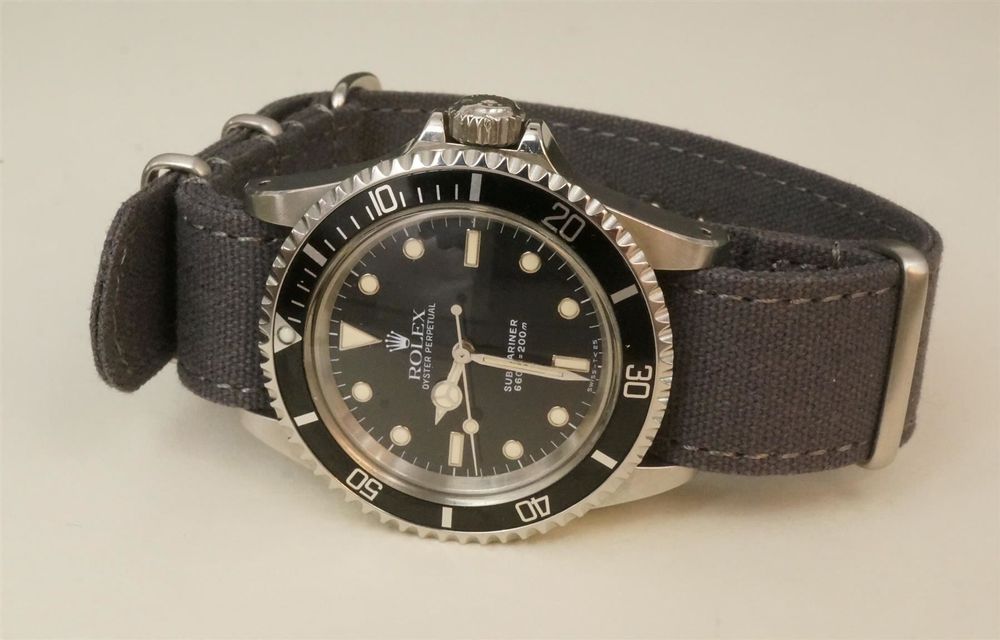 CANVAS NATO Strap Armband 20 mm grau (Neu und originalverpackt) in für ...