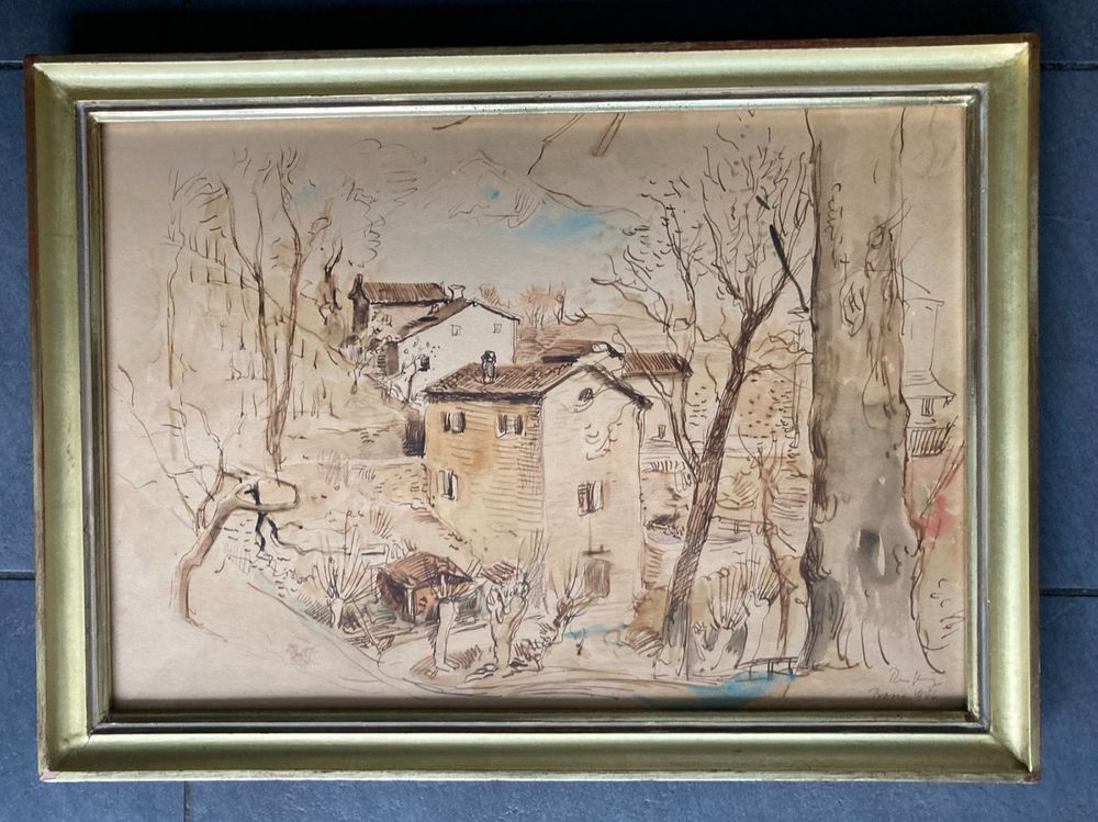 Gemälde Bosco 1946 Zeichnung Aquarell unleserlich signiert (Gebraucht) in Subingen für CHF 39 ...