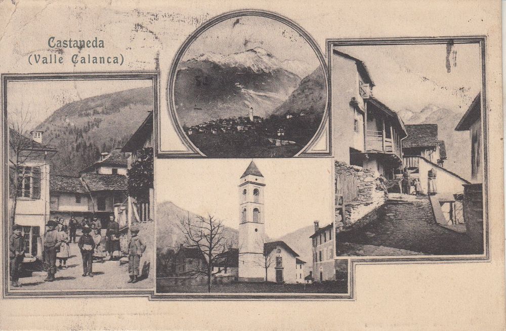 CPA CASTANEDA (Valle Calanca) obl. ARVICO 1910 + SELMA (Gebraucht) in ...