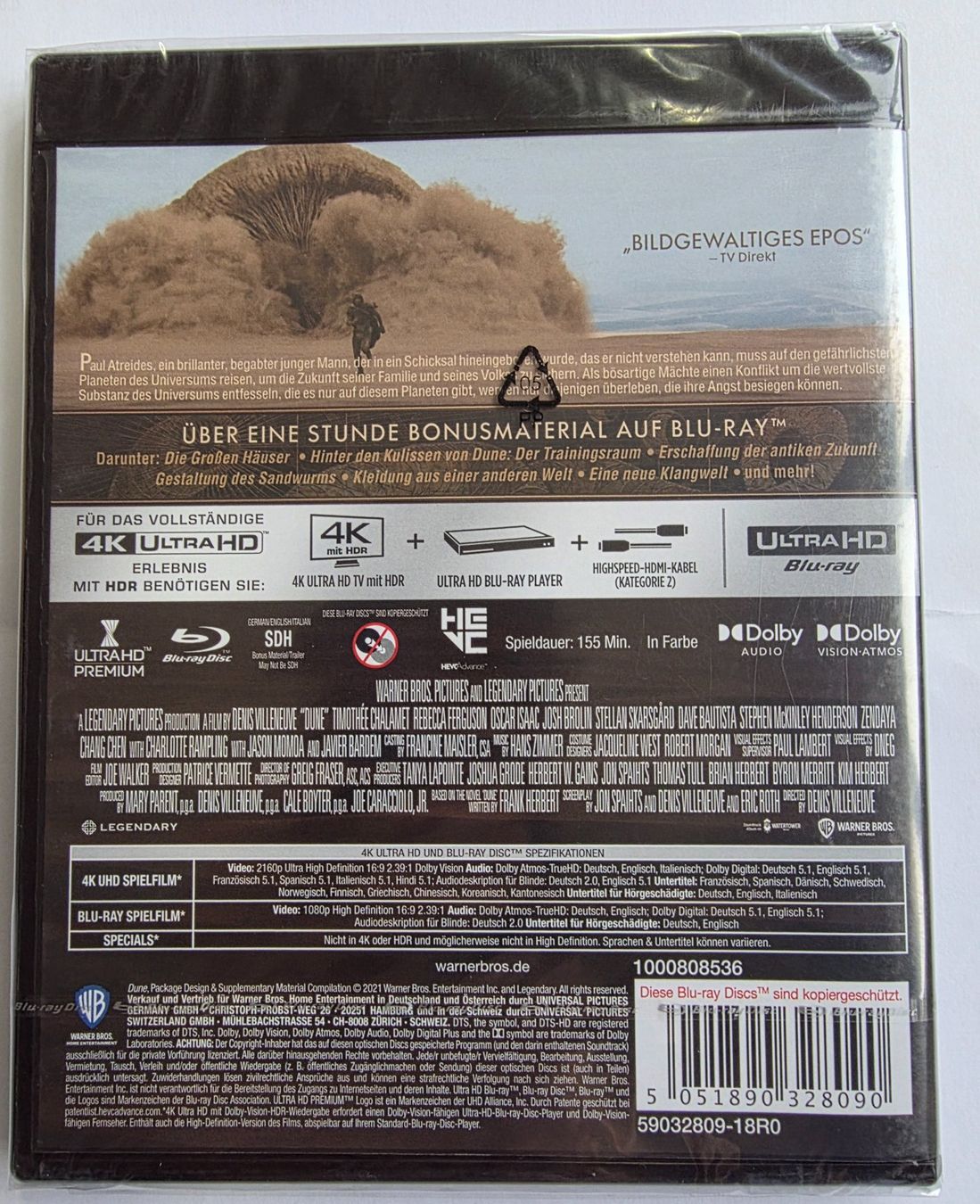 Dune - Teil 1 4K (Blu-Ray) Original verpackt (Neu und originalverpackt ...