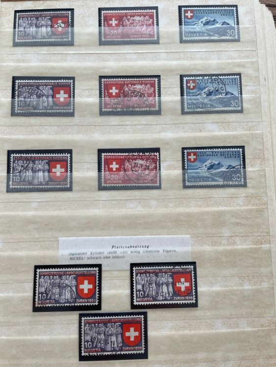 Schweizerische Landesausstellung Zürich 1939 Briefmarke (Gebraucht) in Umiken für CHF 1 – mit ...