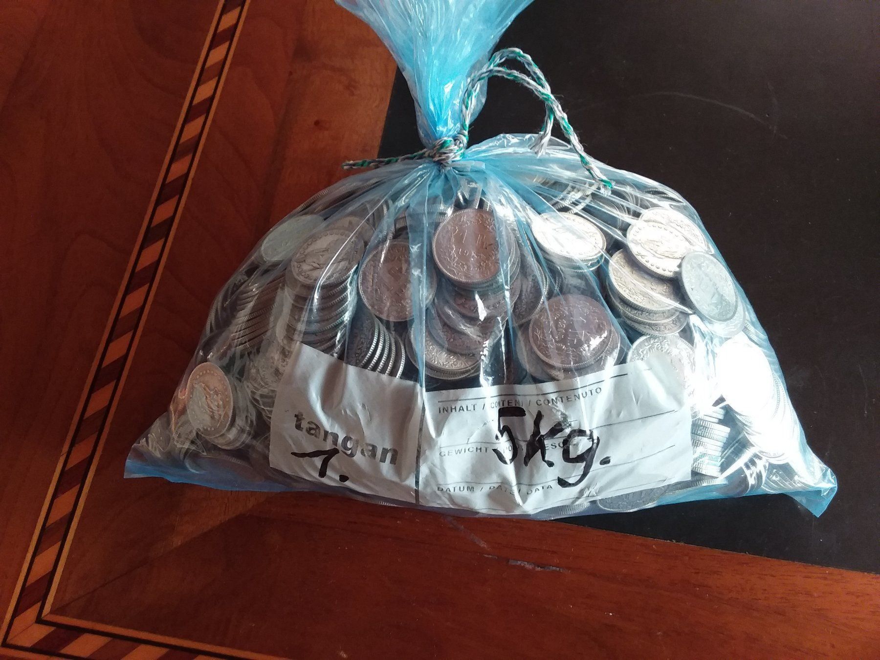 5 Kg.Schweizer Silbermünzen gemischt 50Rp. 1 und 2 Franken (Gebraucht ...