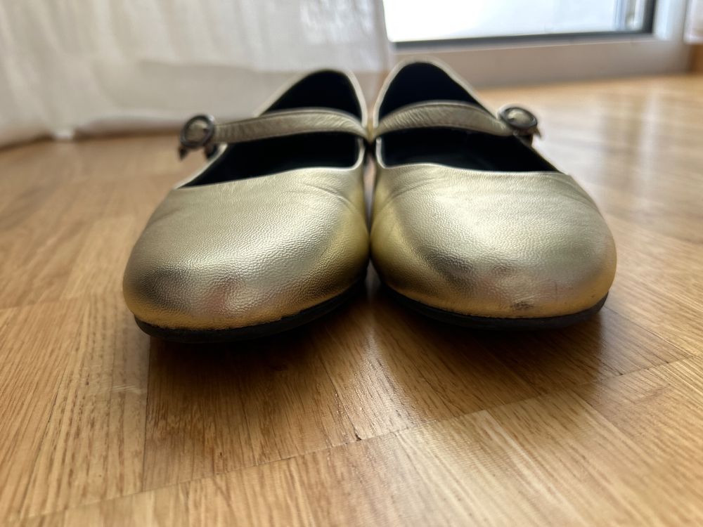 Golden Mary Jane style leather ballerinas Vagabond 38 (Gebraucht) in ...