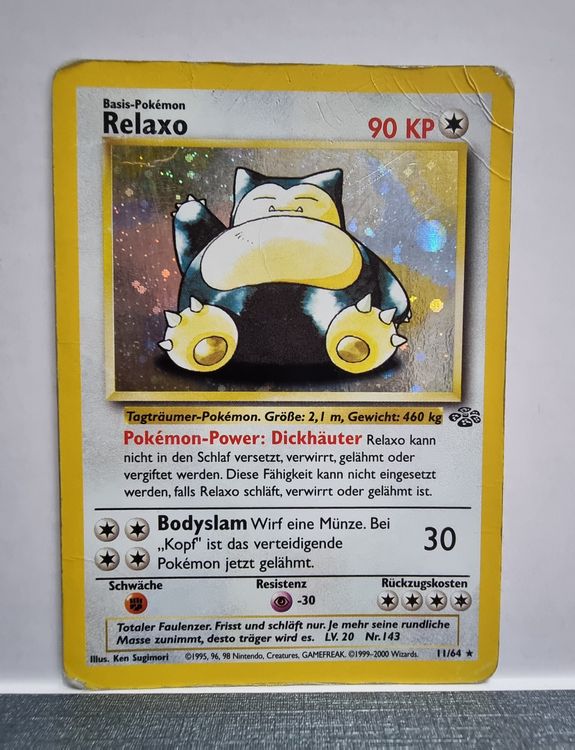 Pokémon Relaxo Holo 11/64 Jungle played | Kaufen auf Ricardo
