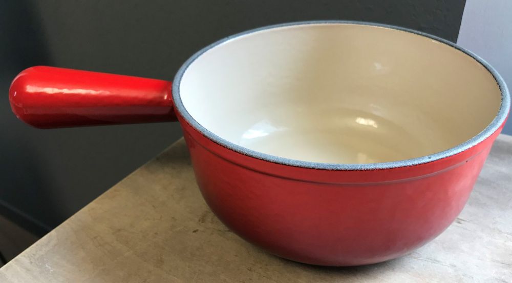 Kleines Le Creuset Fondue Caquelon rot Durchmesser 16 cm NEU | Kaufen ...