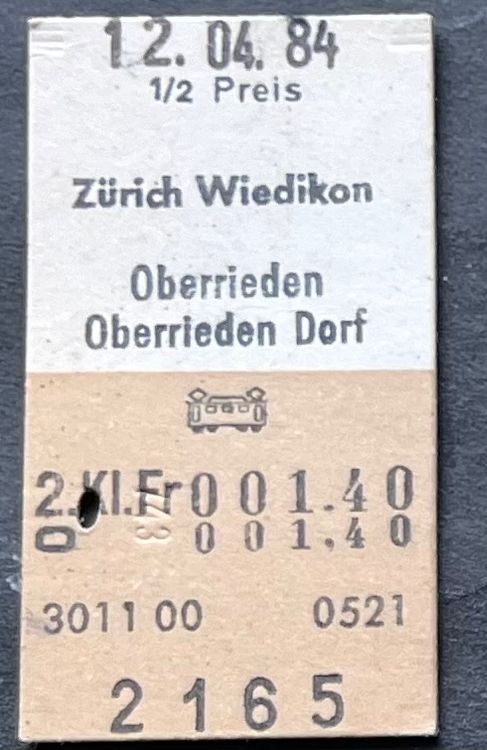 Zürich Wiedikon Oberrieden Oberrieden Dorf /1983 | Kaufen auf Ricardo