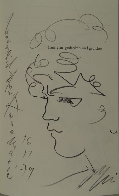 HANS ERNI ORIGINAL-ZEICHNUNG, GEDANKEN UND GEDICHTE | Kaufen auf Ricardo