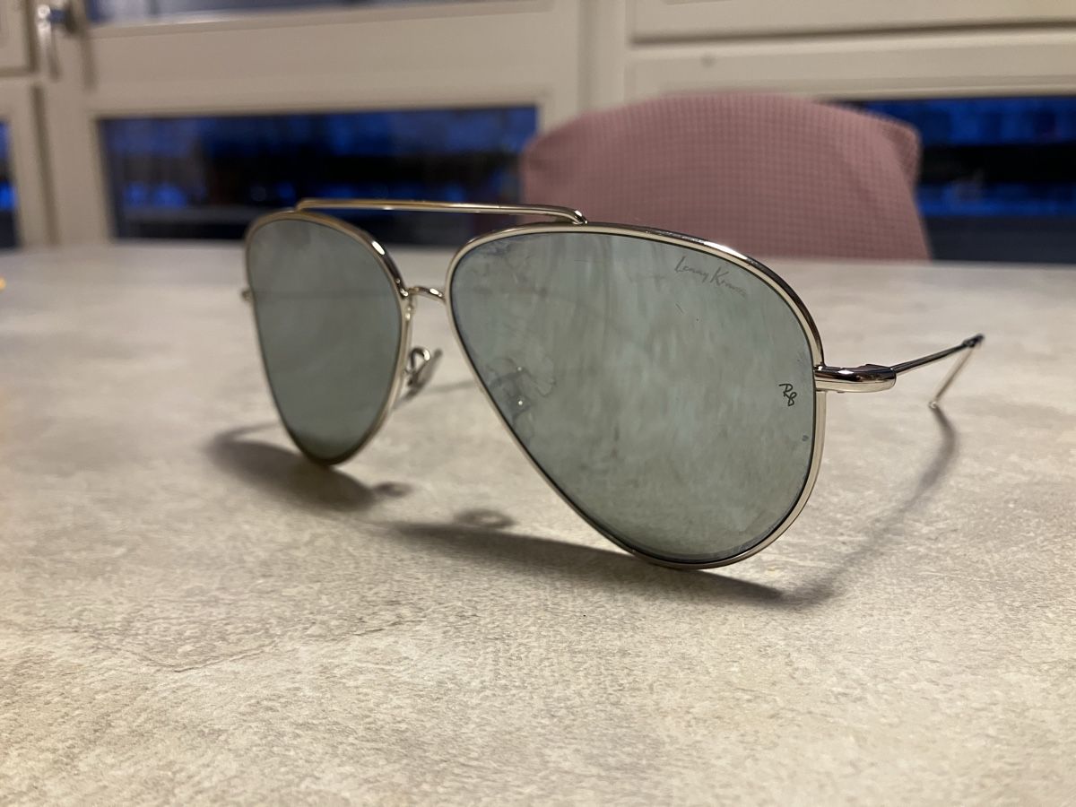 Original Ray Ban Lenny Kravitz x Aviator Revers Sonnenbrille (Gebraucht ...