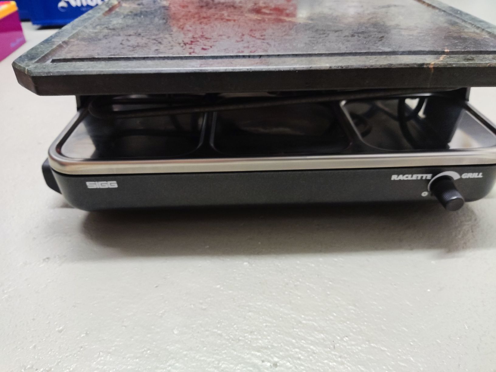 Raclette-Grill von Sigg, Granitplatte - voll Funktionsfähig (Gebraucht ...