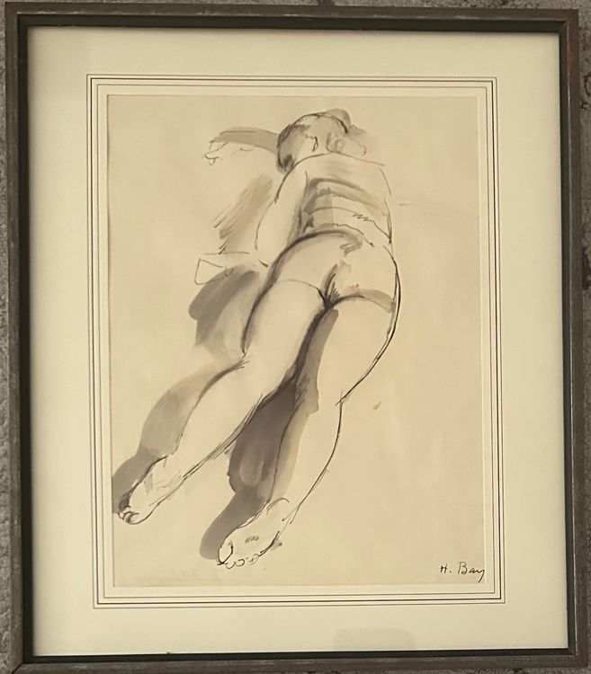 Hanni Bay (1885-1978) Liegende Damen Aquarell (Gebraucht) in Root für CHF 29 – mit Lieferung auf ...