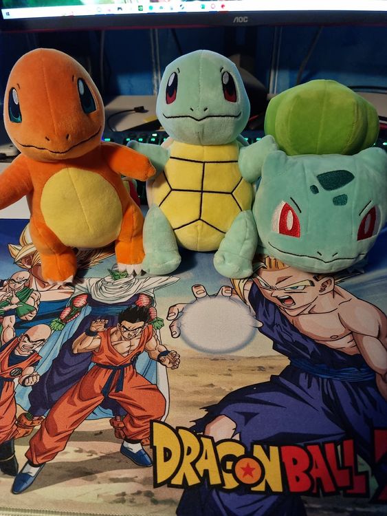 Pokemon Plüschtiere Starter: Glumanda,Schiggy,Bisasam | Kaufen auf Ricardo