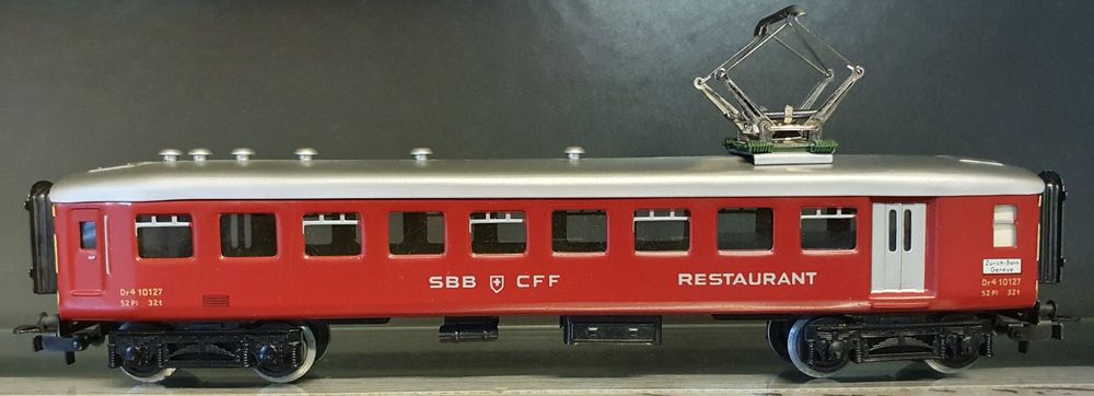MÄRKLIN:SBB LEICHTSTAHL-SPEISEWAGEN ROT AUS BLECH TOPZUSTAND (Gebraucht) in Biglen für CHF 35 ...