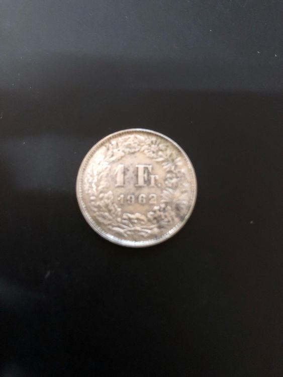 Pièce 1 chf Franken argent silver Silber Münze 1962 (Gebraucht) in Fully für CHF 2 – mit ...