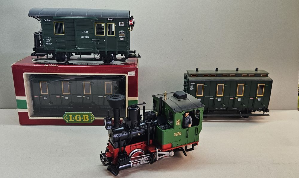 LGB Spur G Stainz Dampflok mit Sound & 3 beleuchteten Wagen (Gebraucht ...