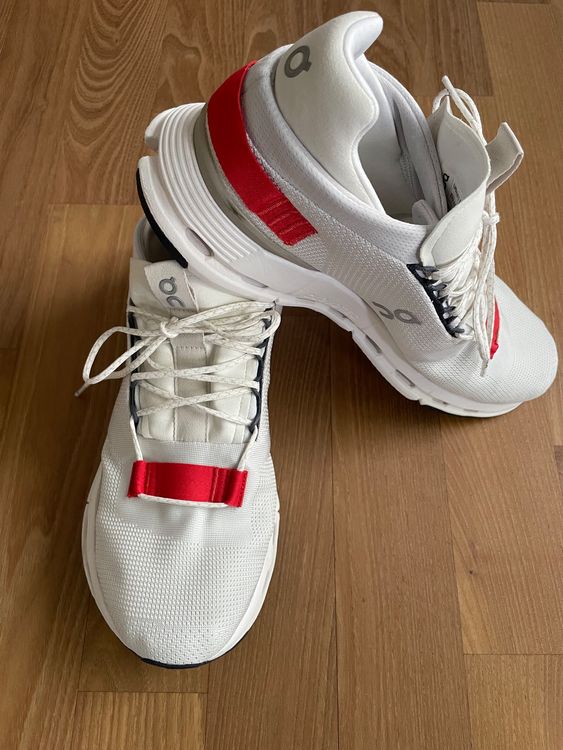 ON Cloudnova 2 Sneaker, weiss/rot Grösse 45 (Gebraucht) in Therwil für ...
