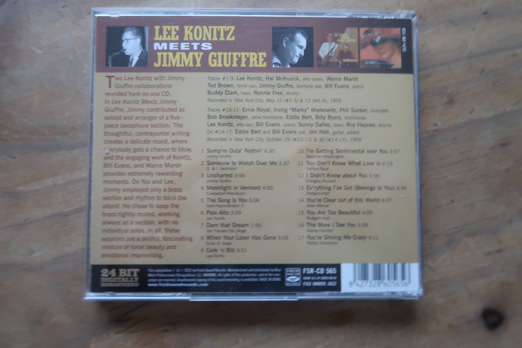LEE KONITZ MEETS JIMMY GIUFFRE featuring BILL EVANS - CD (Gebraucht) in ...