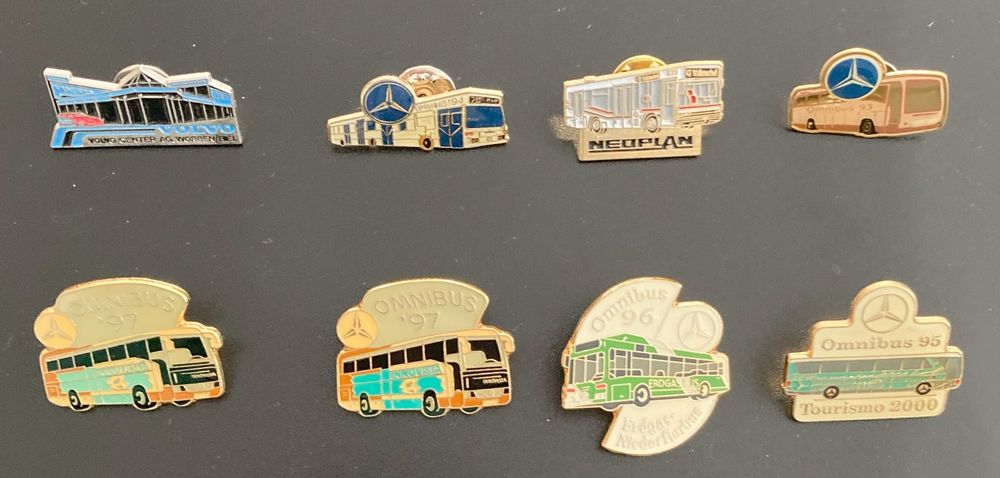 Pins "Omnibus Mercedes, Neoplan, Volvo" (8 Stück) (Gebraucht) in ...