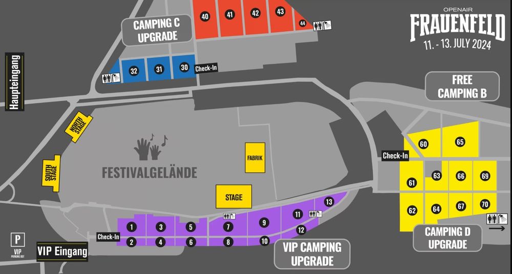 2x Camping Upgrade C Block 43 Openair Frauenfeld 2024 OAF | Kaufen auf ...