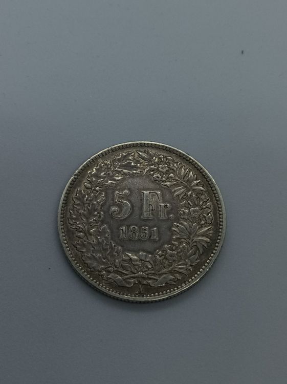 Schweiz 5 Franken 1851 - sehr schön !!! (Neu (gemäss Beschreibung)) in Muralto für CHF 202 – mit ...