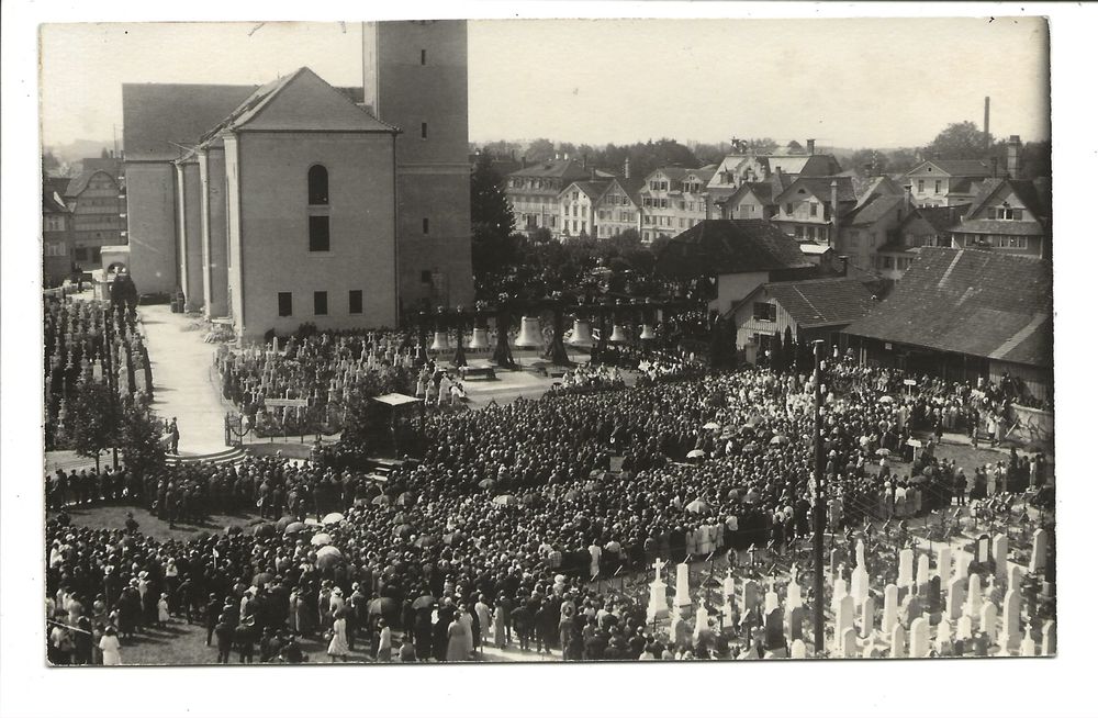 Gossaus (SG) Kath. Kirche - Glockenaufzug - echte Foto-AK (Gebraucht) in Engelburg für CHF 26.9 ...
